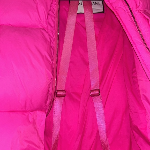 AKIRA | Jackets & Coats | New Hot Pink Puffer Coat With Straps Inside ...